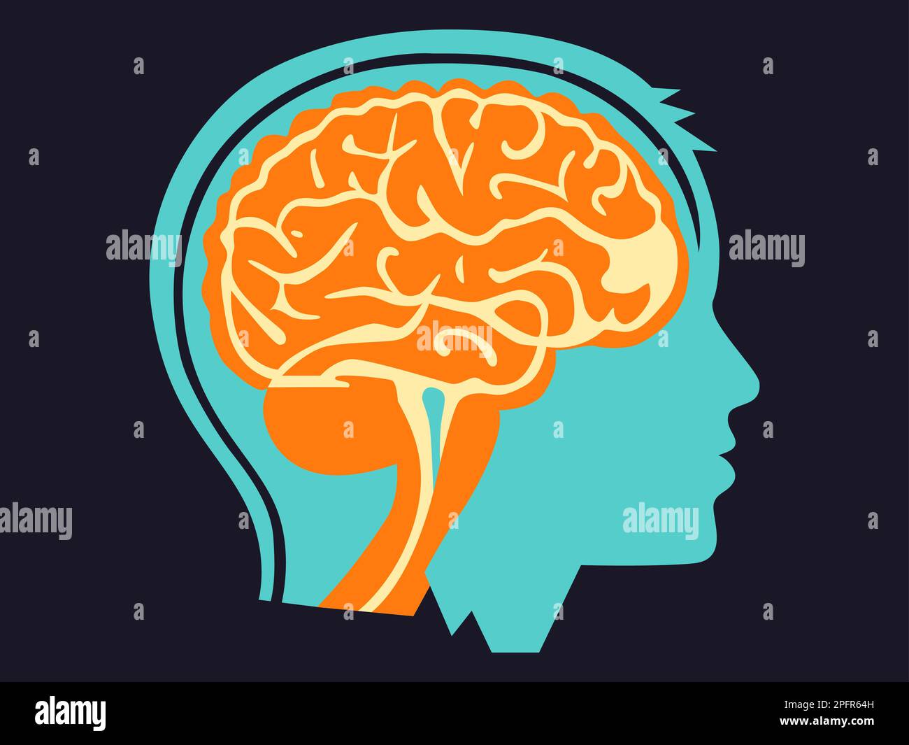 Unleashing the Creative Mind. An Abstract Vector Illustration of Human ...