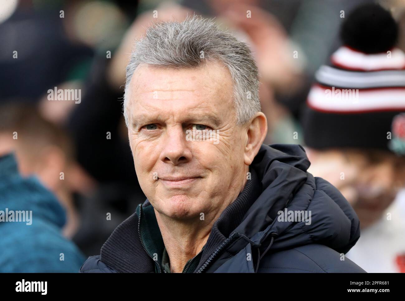 Former footballer David O'Leary during the Guinness Six Nations match ...