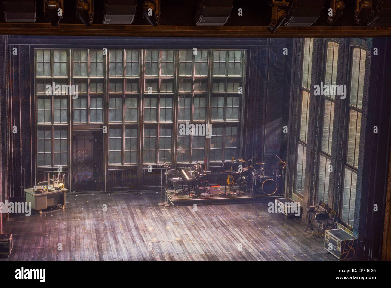 Beautiful interior view of theater before performance. Broadway. New ...