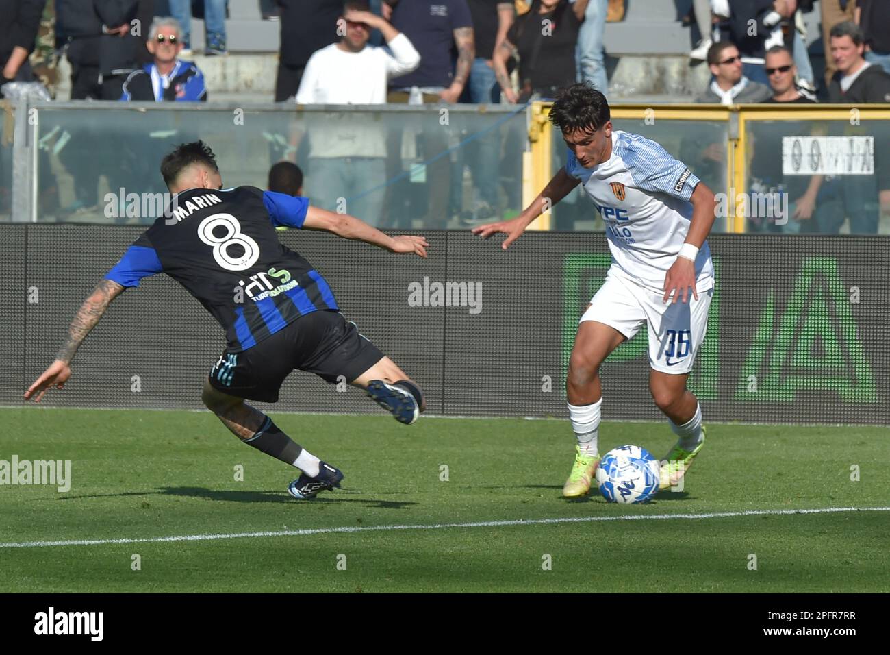 Pisa, Italy. 18th Mar, 2023. Lorenzo Carfora (Benevento) Marius Marin ...