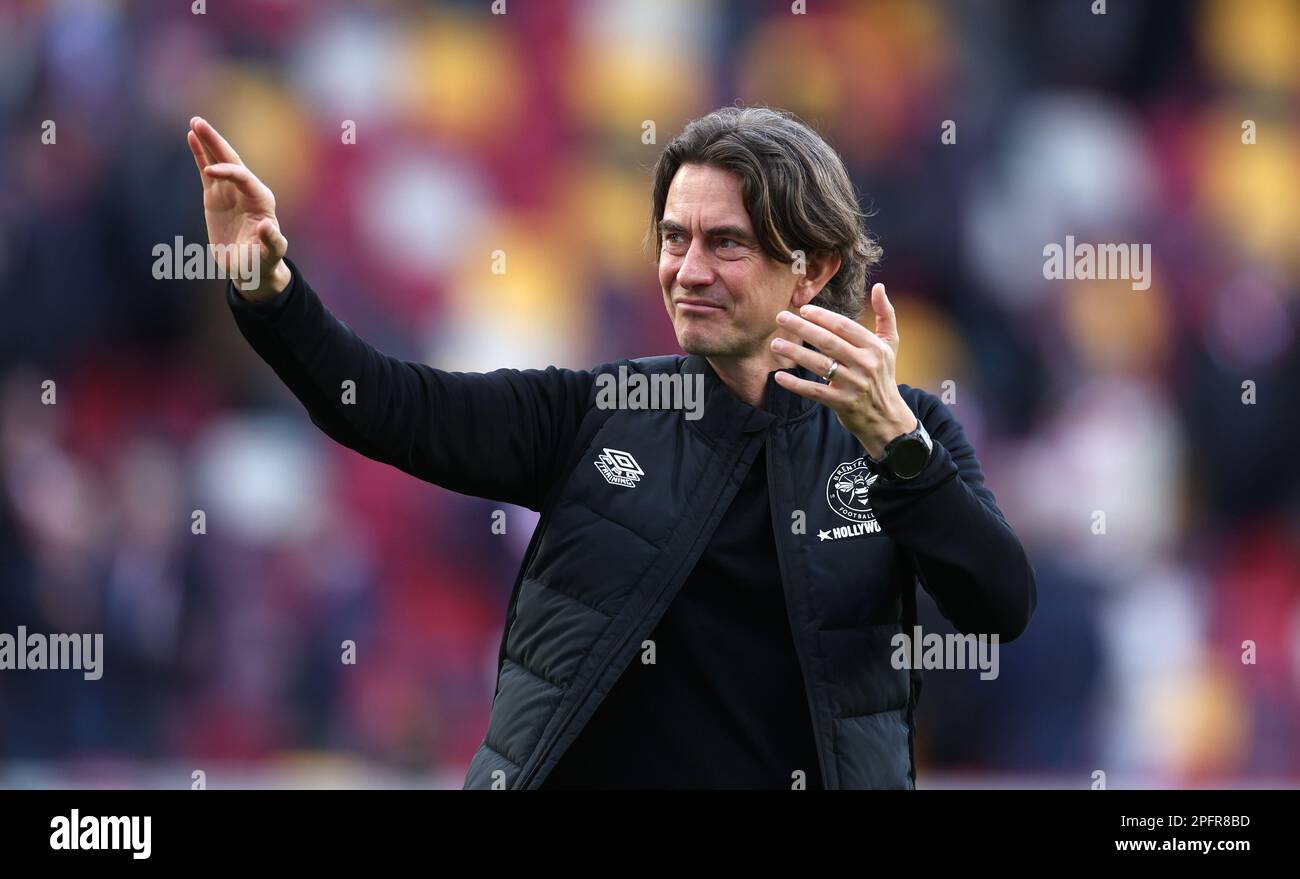 Brentford manager Thomas Frank after the Premier League match at Gtech ...
