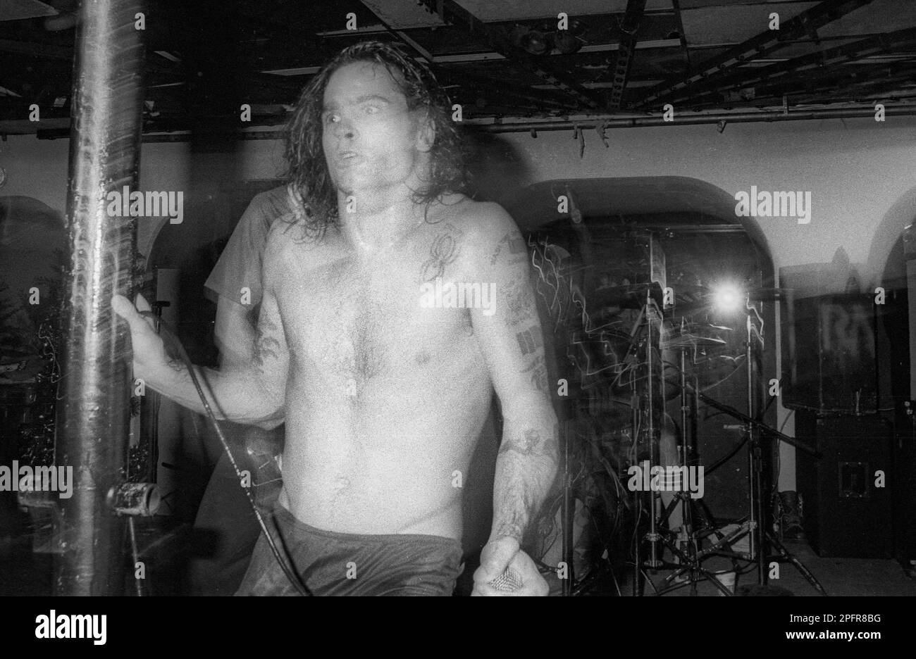 Lead Singer Henry Rollins Of Punk Band Black Flag During A Live Concert