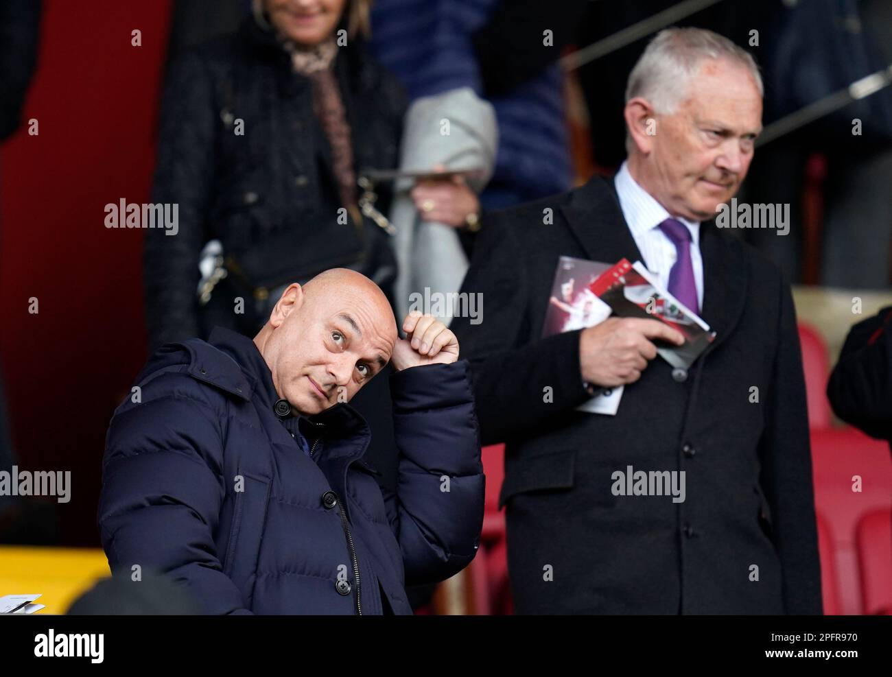 Tottenham Hotspur chairman Daniel Levy in the stands ahead of the ...