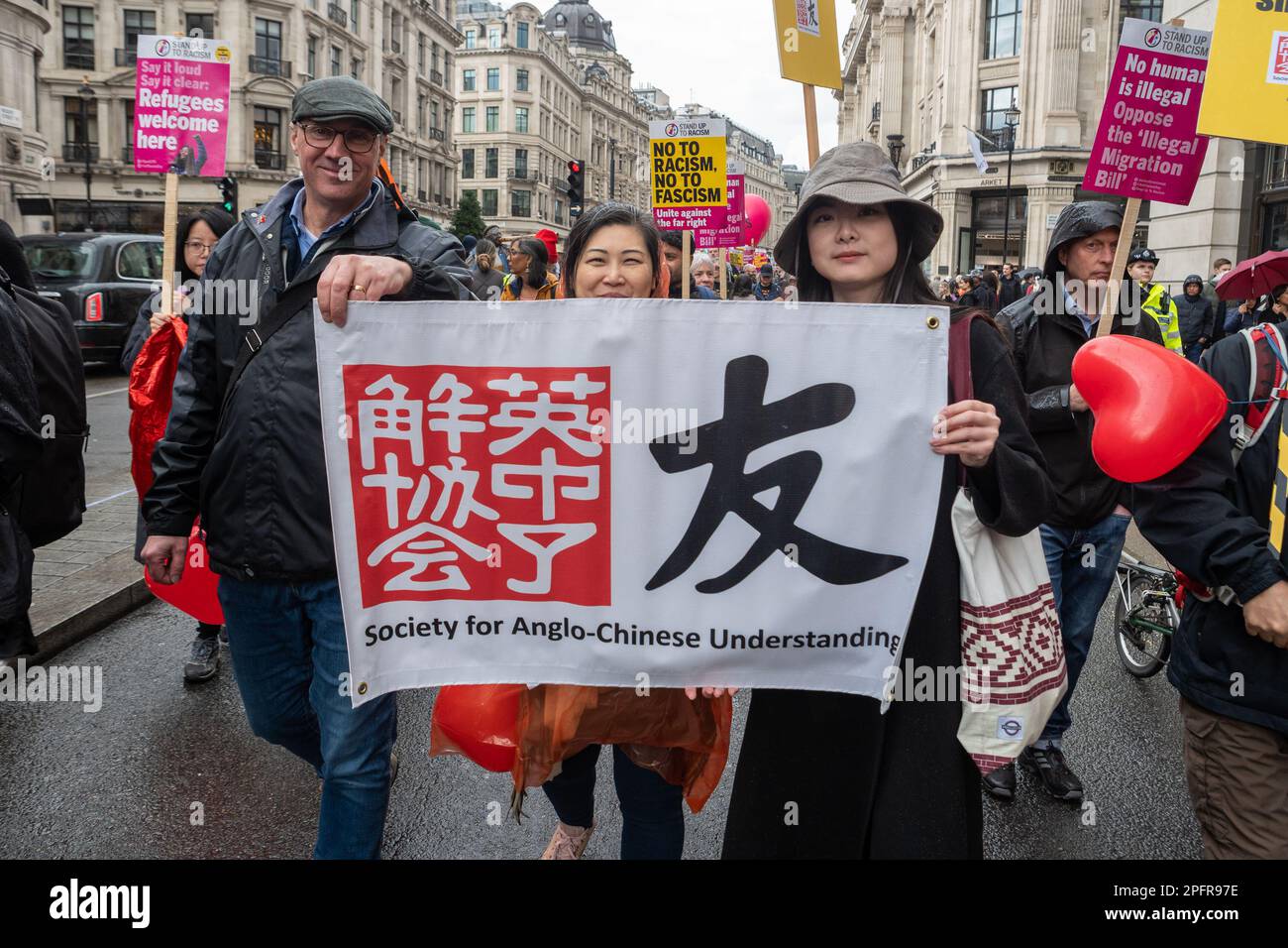 London/UK 18 MAR 2023. Thousands of people marched through central ...