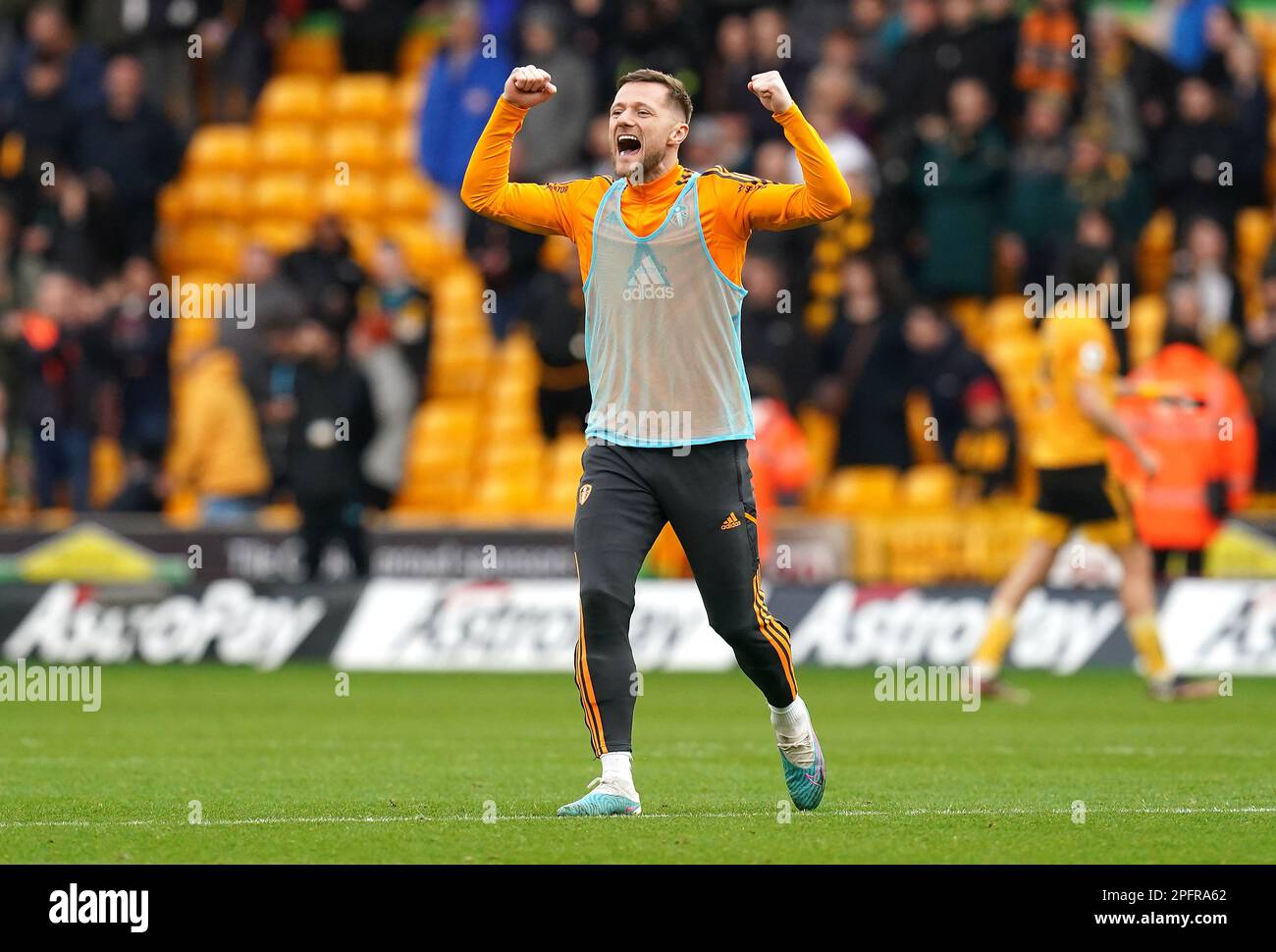 Leeds United's Liam Cooper celebrates after the final whistle in the ...