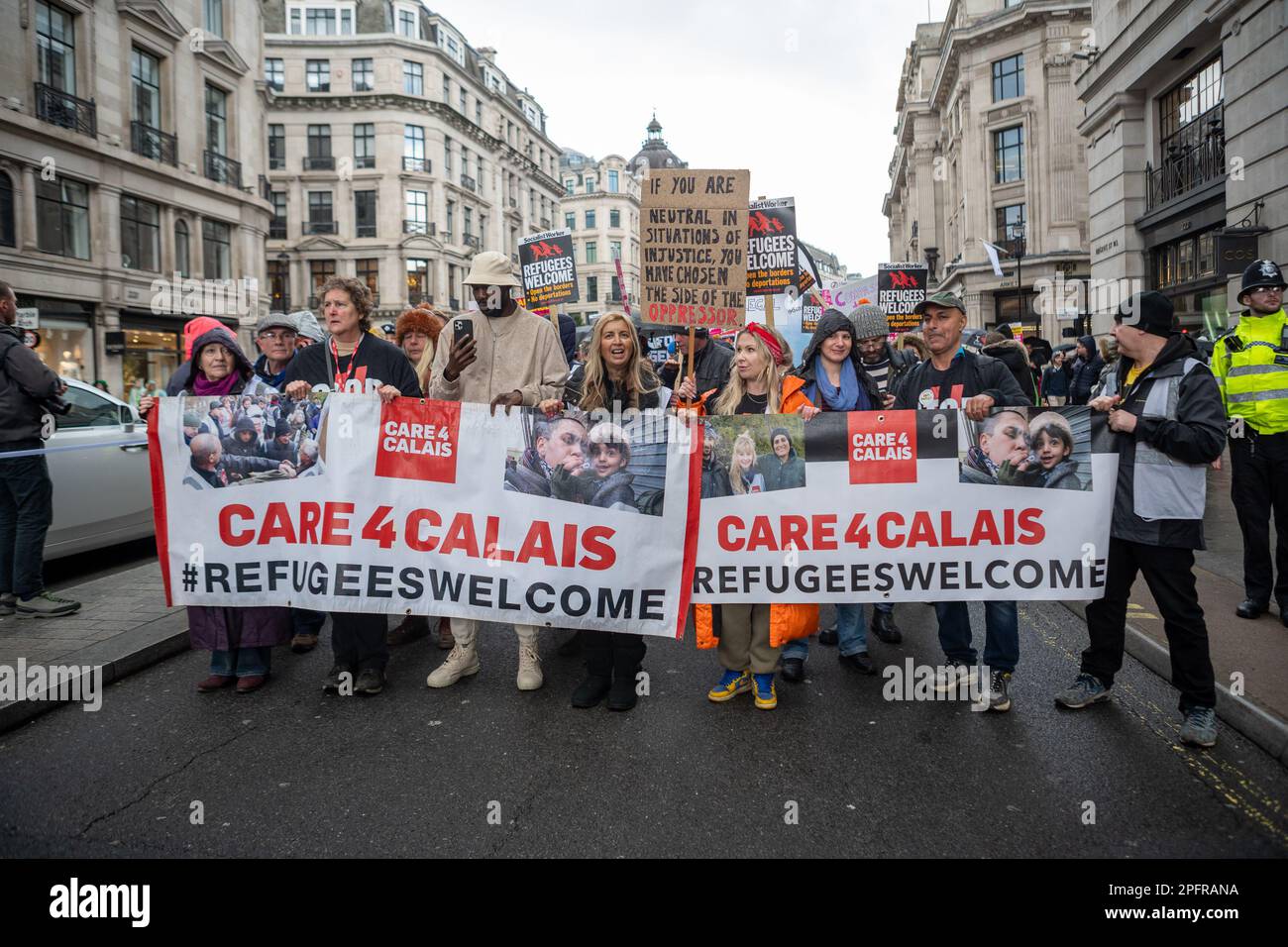 London/UK 18 MAR 2023. Thousands of people marched through central ...