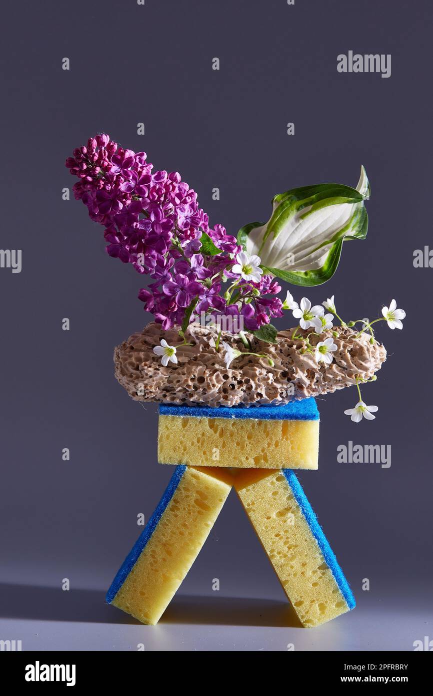 Sponge art tree hi-res stock photography and images - Alamy