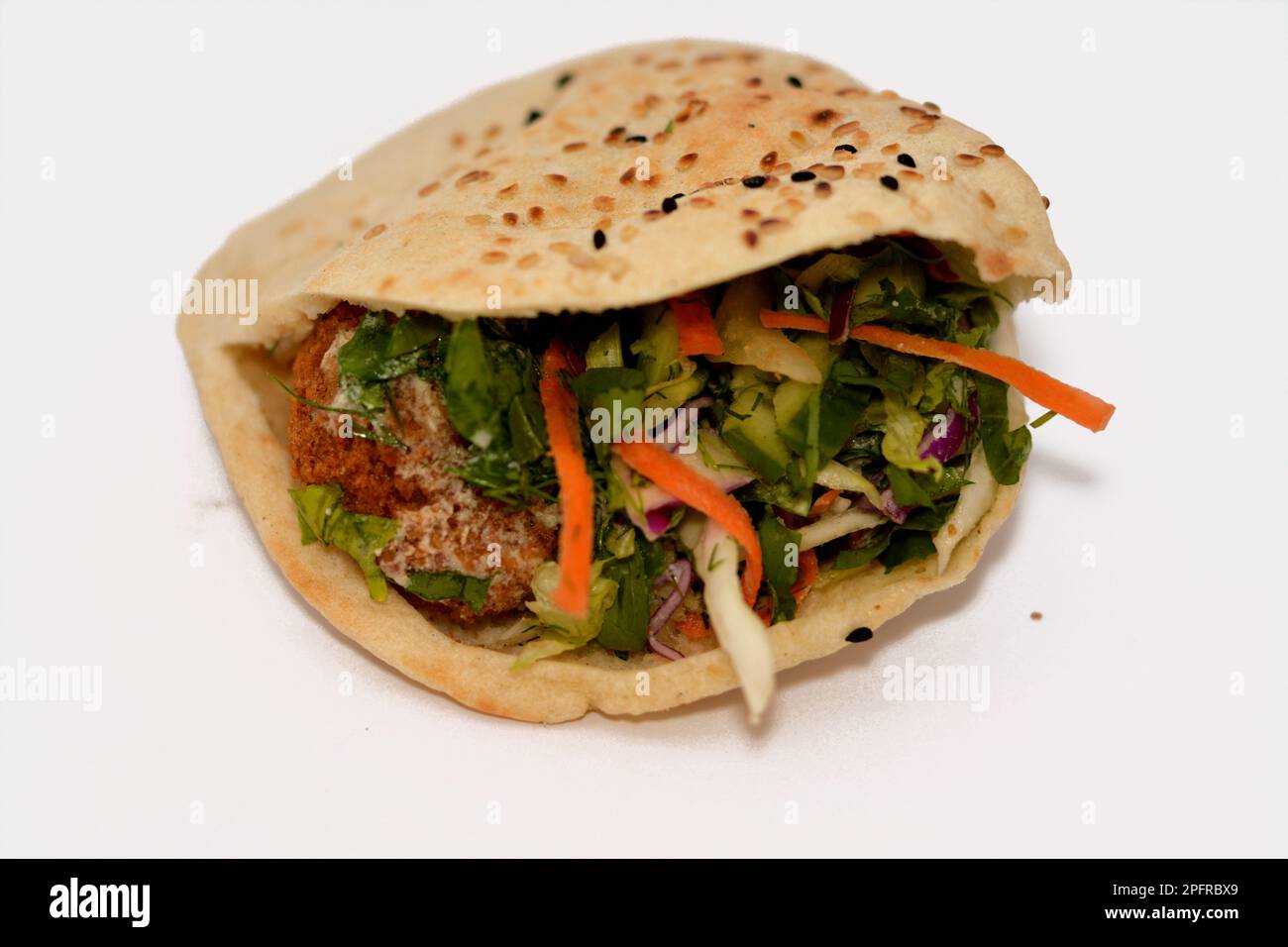 Stuffed Falafel sandwich, a very popular and traditional Egyptian food ...