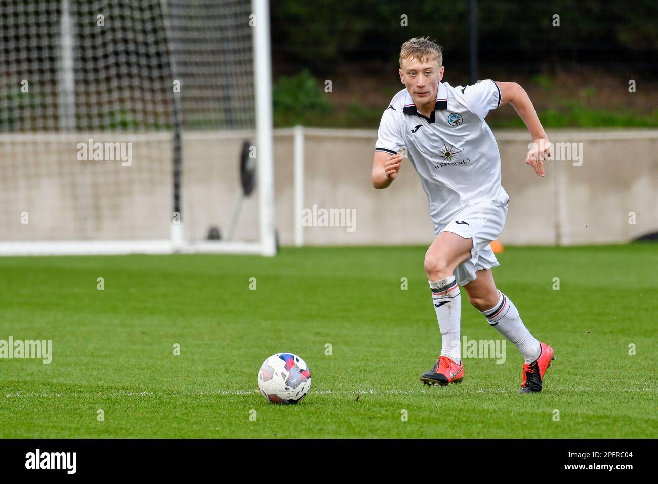 Swansea, Wales. 18 March 2023. Jacob Cook of Swansea City in action ...