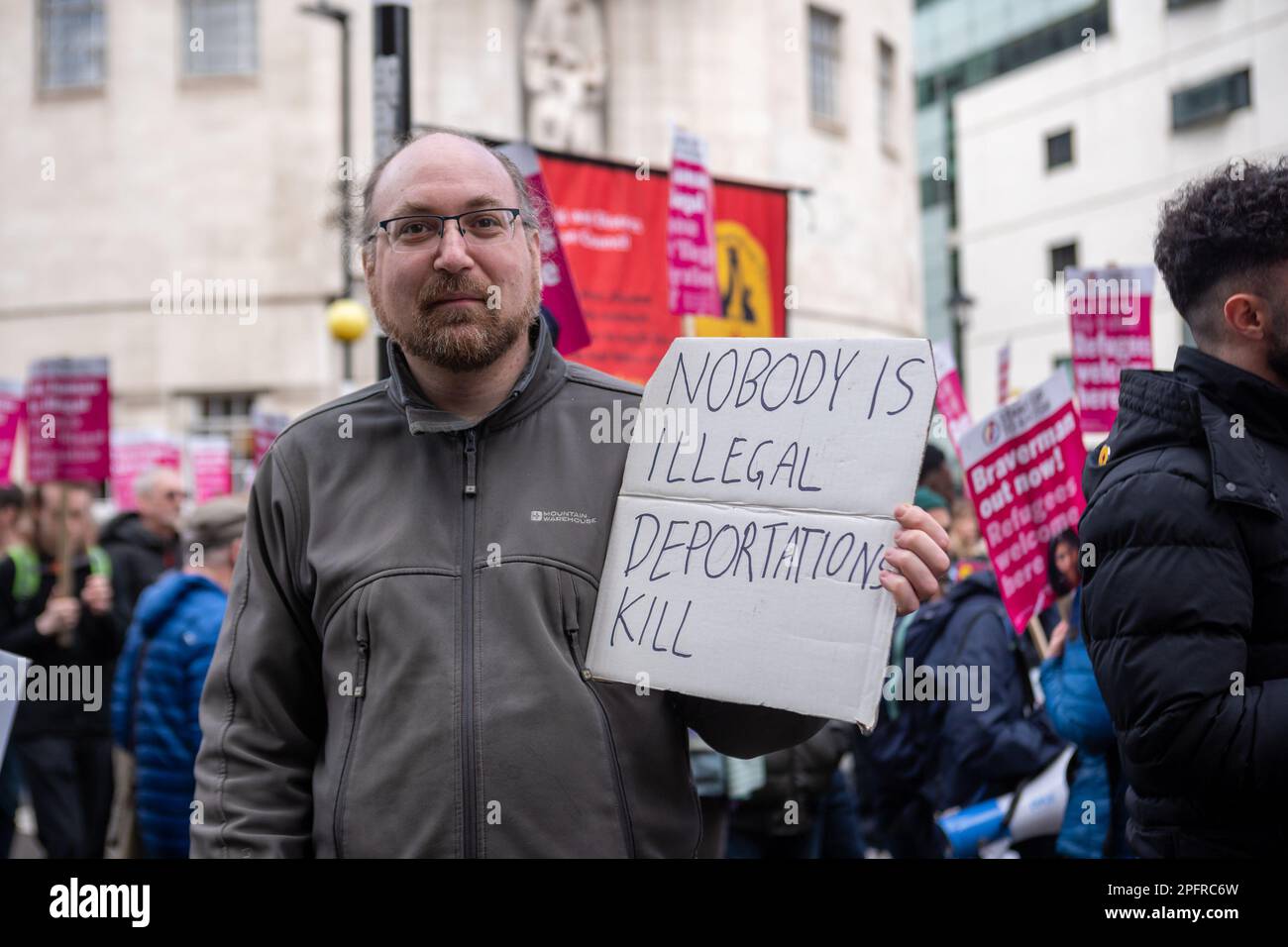 London/UK 18 MAR 2023. Thousands of people marched through central ...