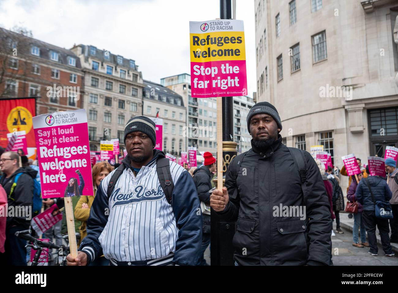 London/UK 18 MAR 2023. Thousands of people marched through central ...