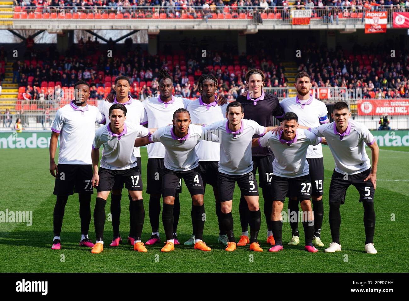 U-Power Stadium, Monza, Italy, March 18, 2023, The team (US Cremonese ...
