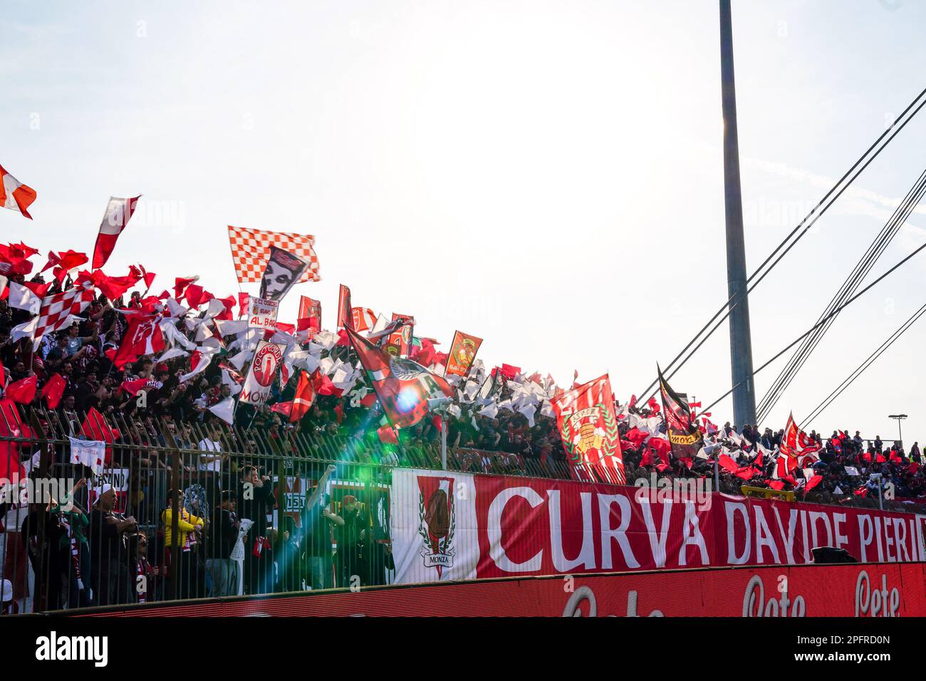 U-Power Stadium, Monza, Italy, March 18, 2023, AC Monza Curva Davide ...