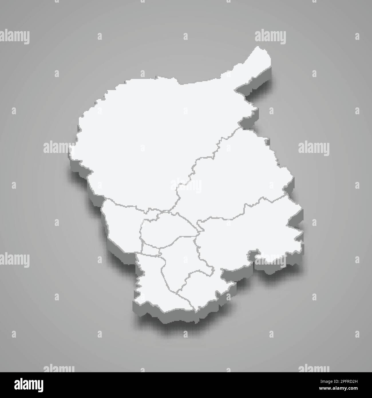 3d isometric map of Bratislava Region is a province of Slovakia ...