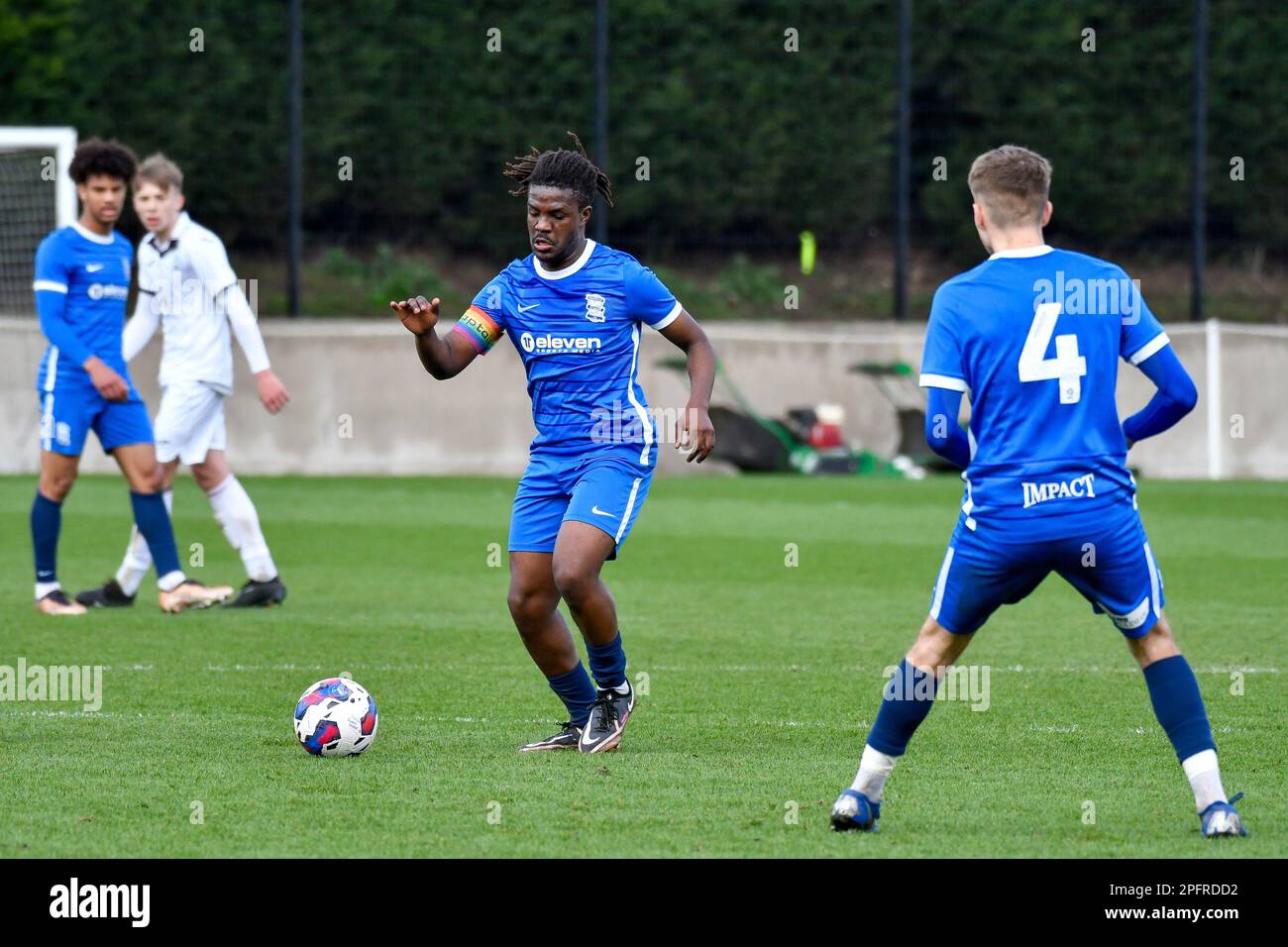 Swansea, Wales. 18 March 2023. Engwau Oduka of Birmingham City in ...