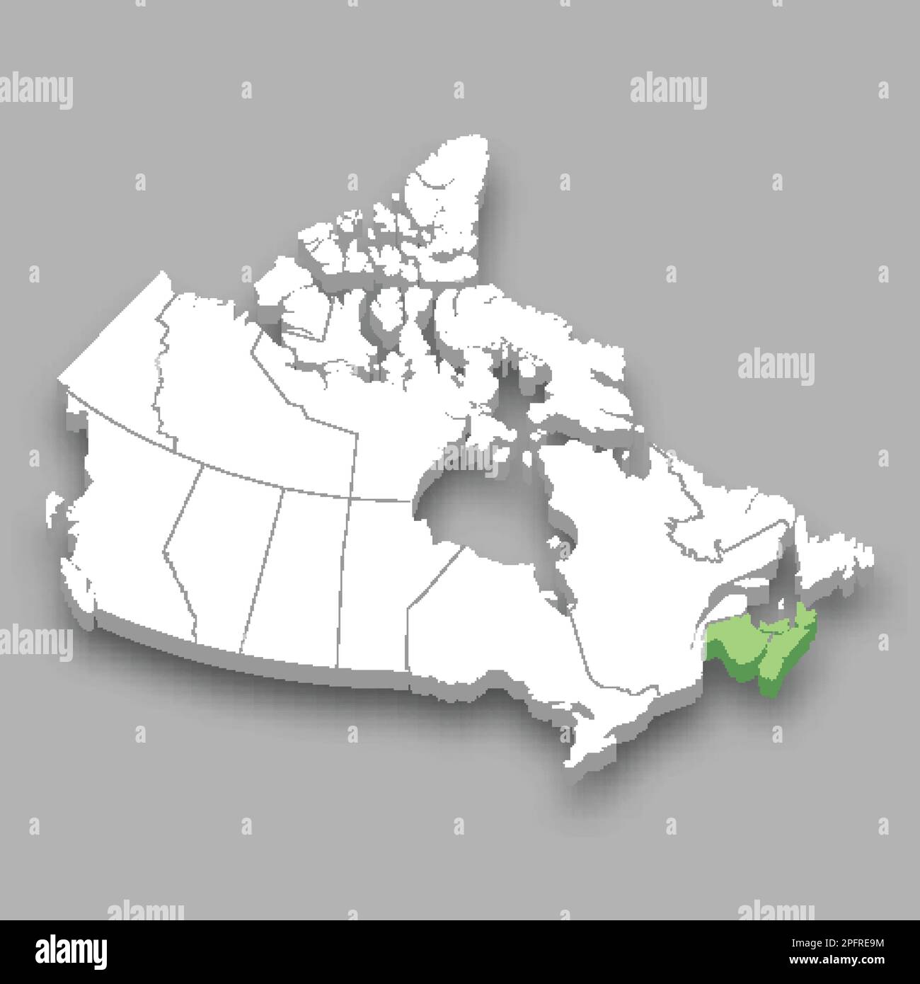 The Maritimes region location within Canada 3d isometric map Stock Vector Image & Art - Alamy