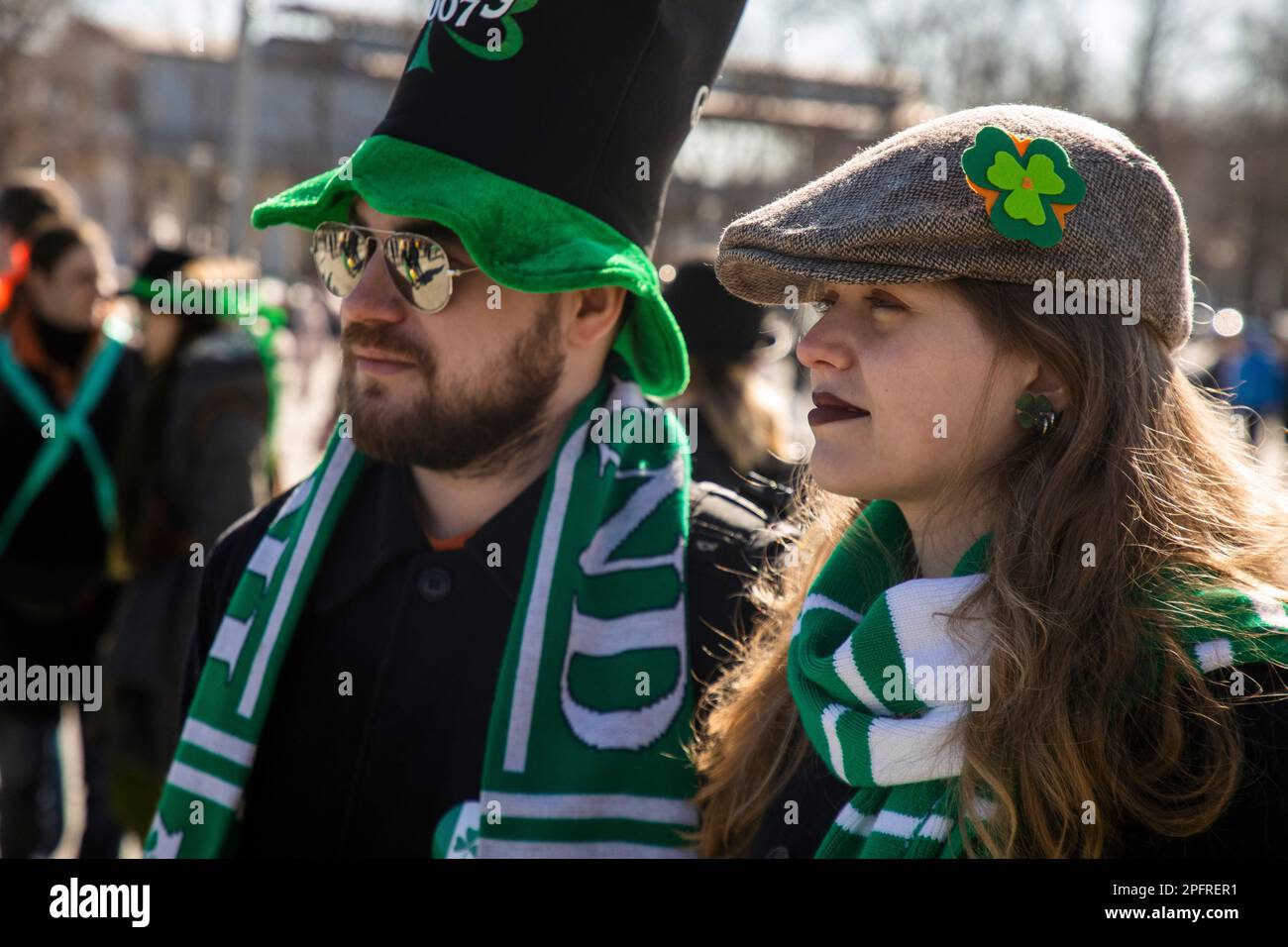 Moscow, Russia. 18th of March, 2023. People participate in the Saint ...