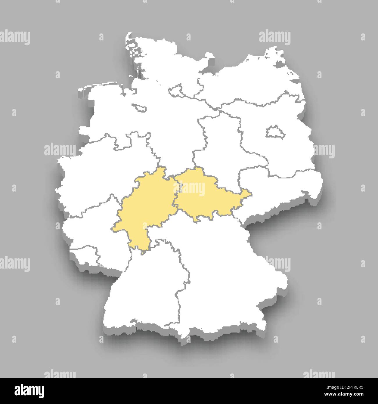 Germany map central area map hi-res stock photography and images - Alamy