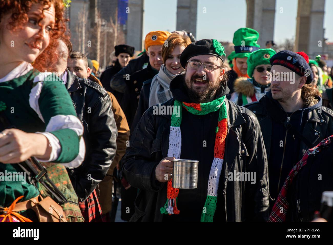 Moscow, Russia. 18th of March, 2023. People participate in the Saint ...