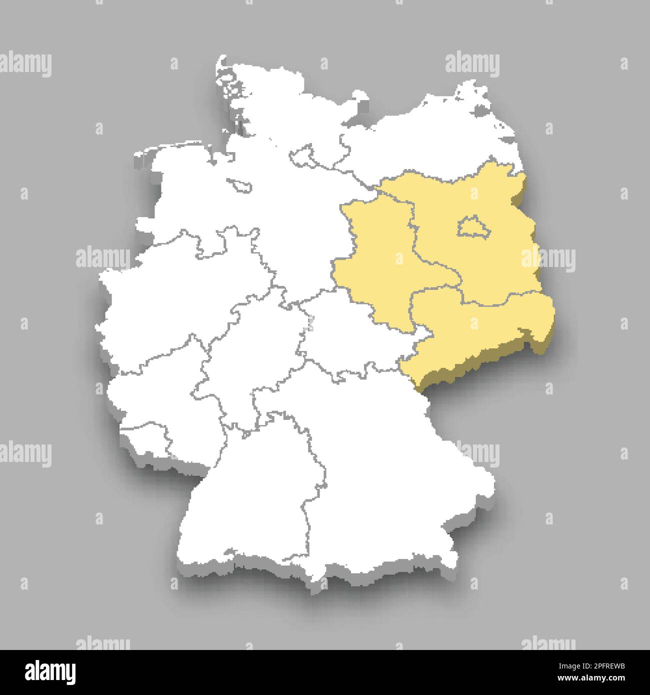 Germany political map capital berlin Stock Vector Images - Alamy
