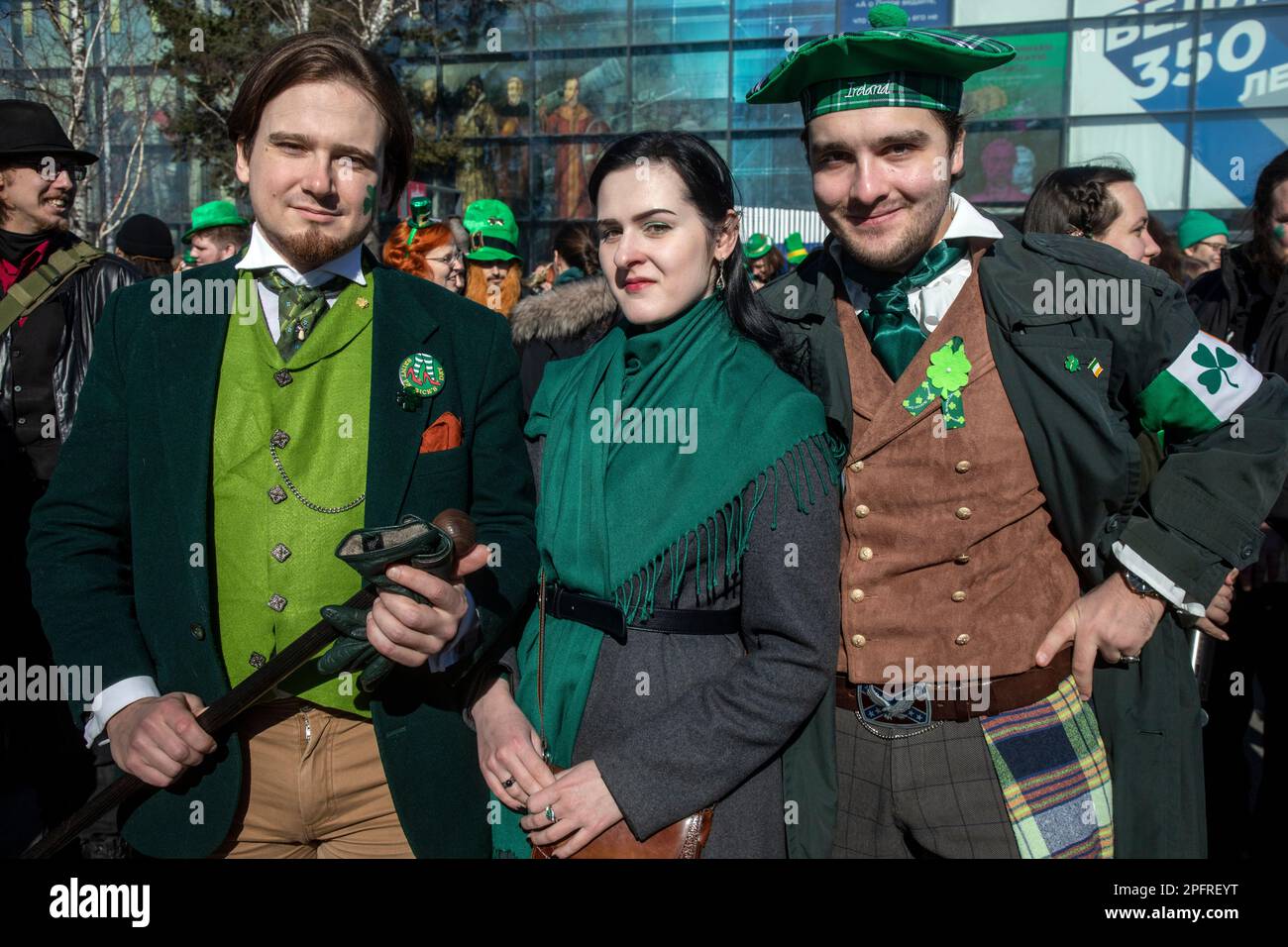 Moscow, Russia. 18th of March, 2023. People participate in the Saint ...