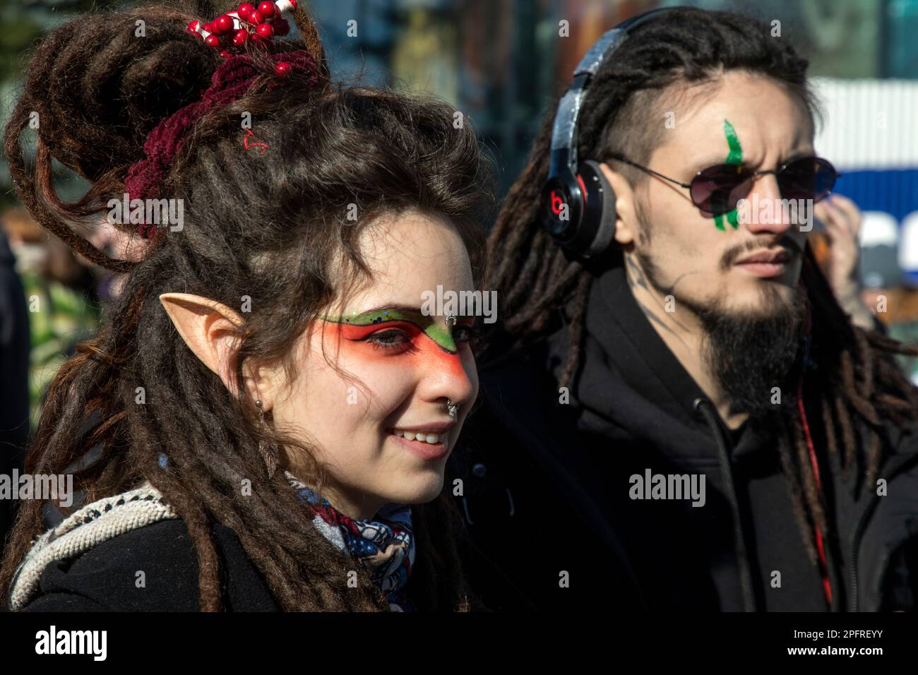 Moscow, Russia. 18th of March, 2023. People participate in the Saint ...