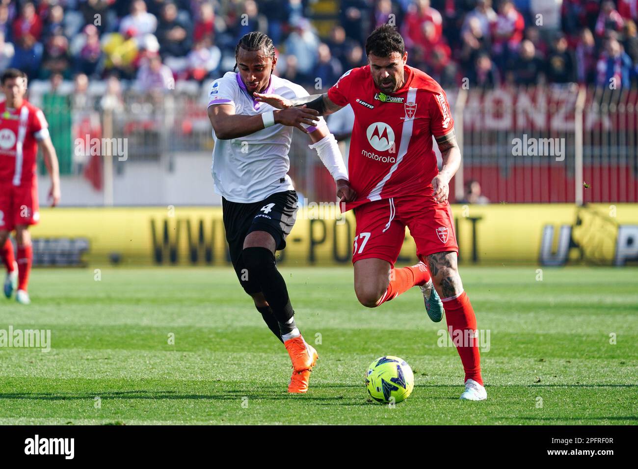 U-Power Stadium, Monza, Italy, March 18, 2023, Andrea Petagna (AC Monza ...