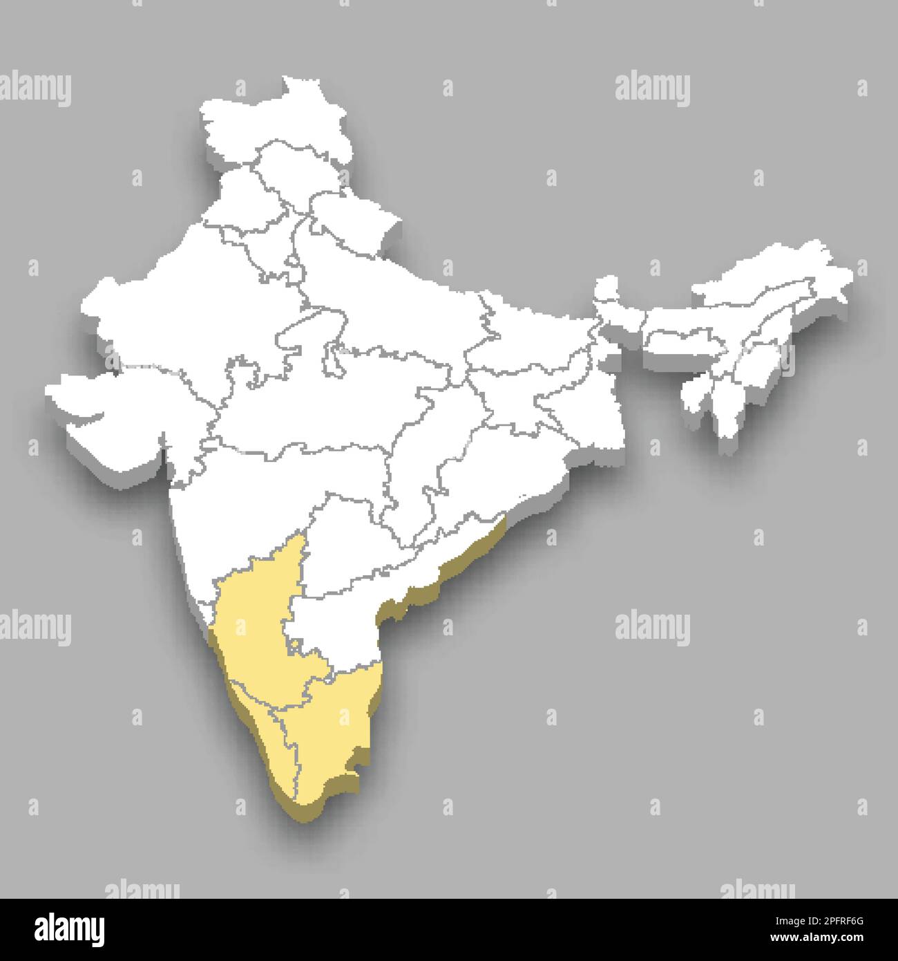 Southern Zone location within India 3d isometric map Stock Vector Image ... Southern Zone location within India 3d isometric map Stock Vector Image ...