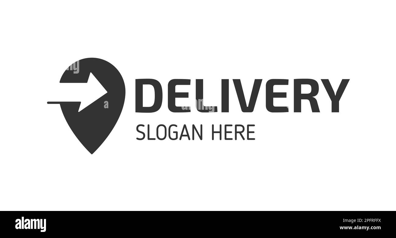 delivery logo lettering isolated on white Stock Vector Image & Art - Alamy