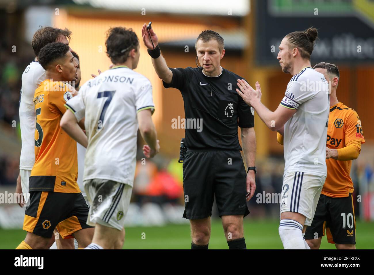 Referee Michael Salisbury in action during the Premier League match ...