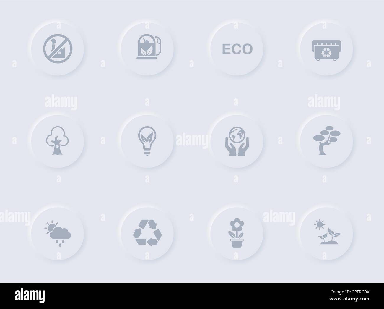 ecology gray vector icons Stock Vector Image & Art - Alamy