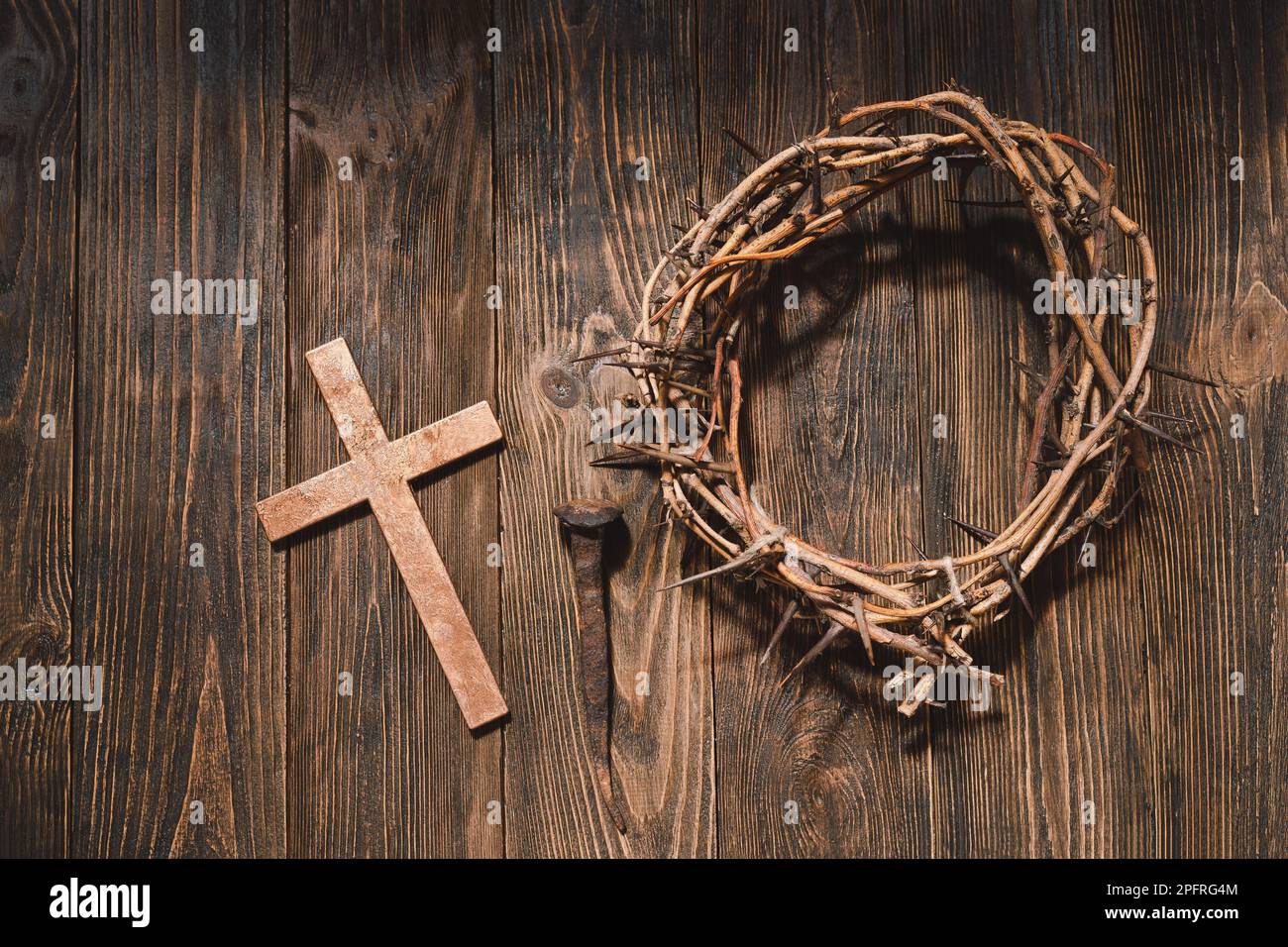 Cross And Crown Of Thorns Background