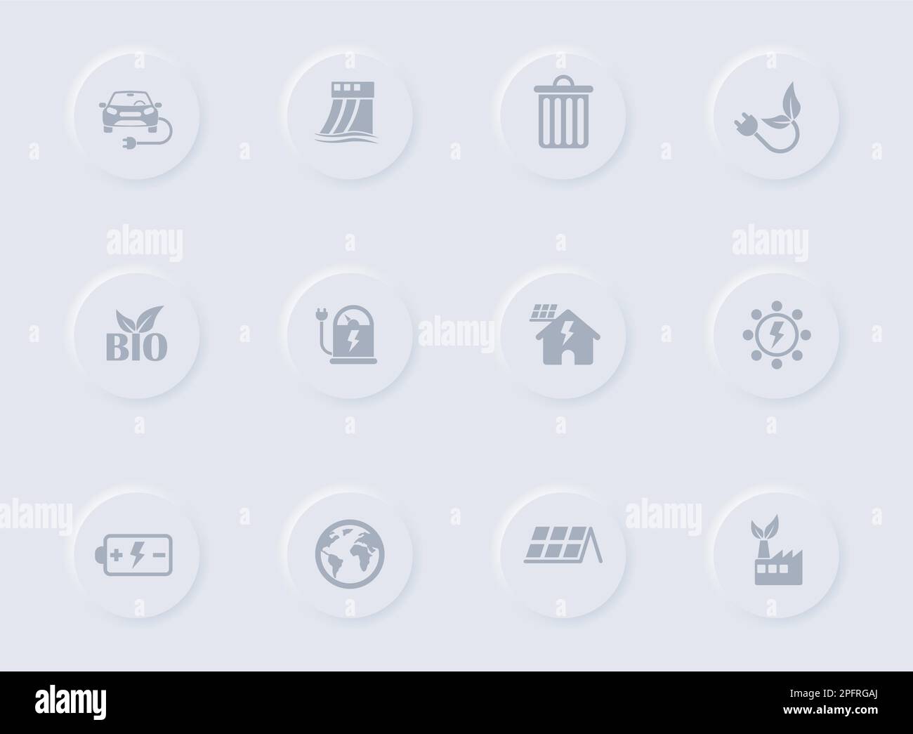ecology gray vector icons Stock Vector Image & Art - Alamy