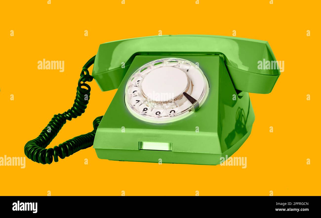 Old green rotary telephone handset hi-res stock photography and images ...