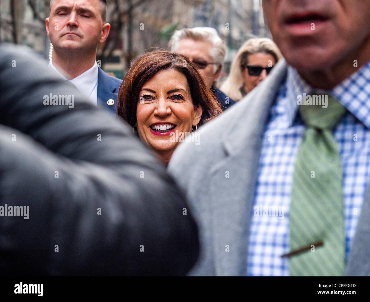 New York, New York, USA. 17th Mar, 2023. NY State Governor Kathy Hochul ...