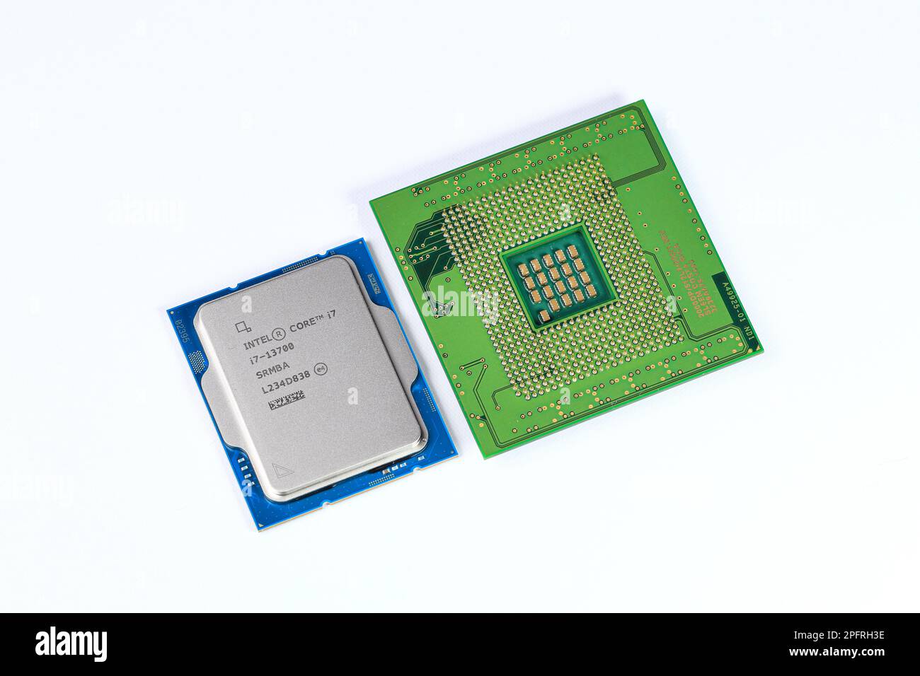 Cpu Central Processing Unit Computer Processor Top And Bottom Side