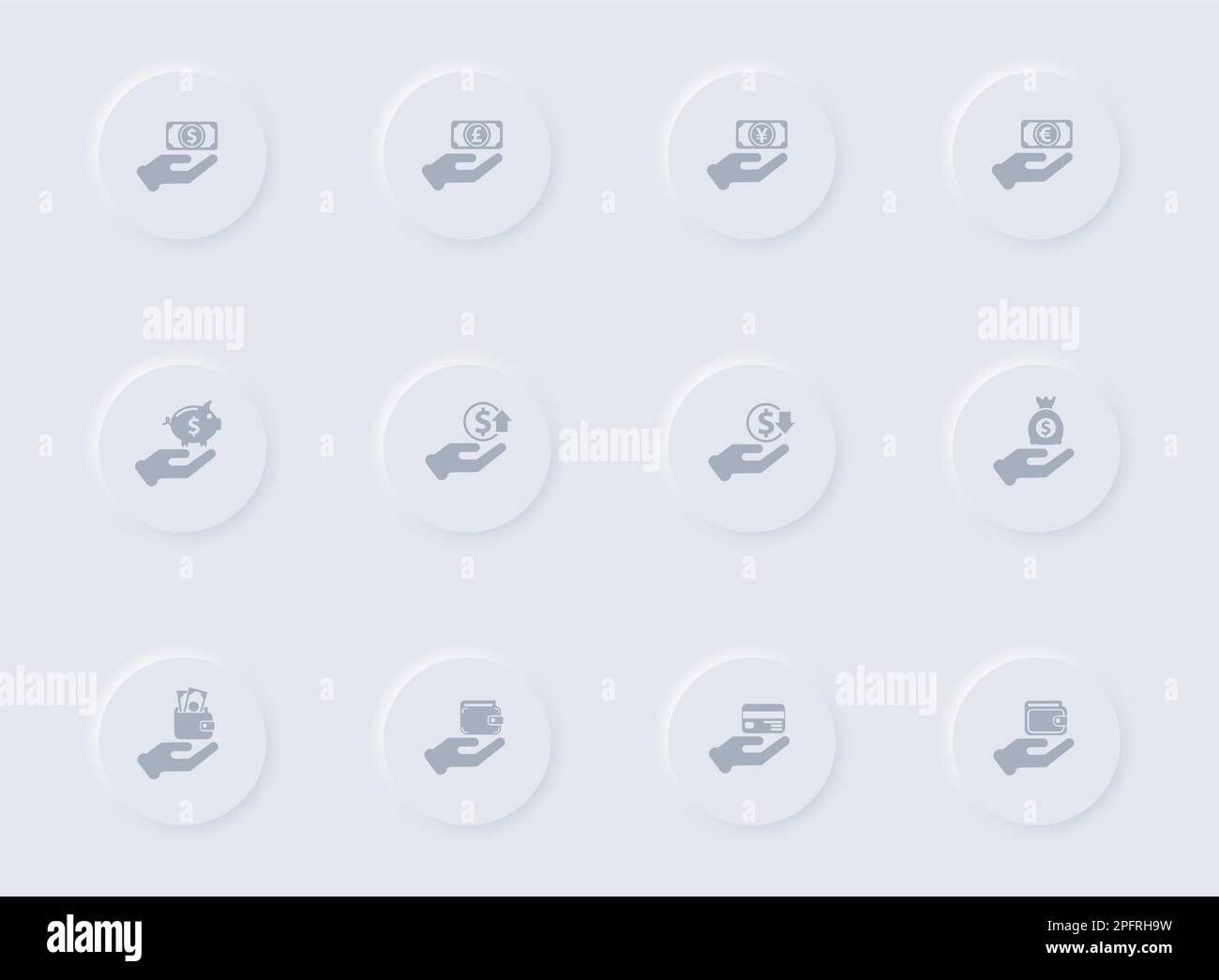 hand and money gray vector icons Stock Vector Image & Art - Alamy