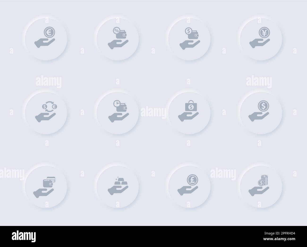 hand and money gray vector icons Stock Vector Image & Art - Alamy