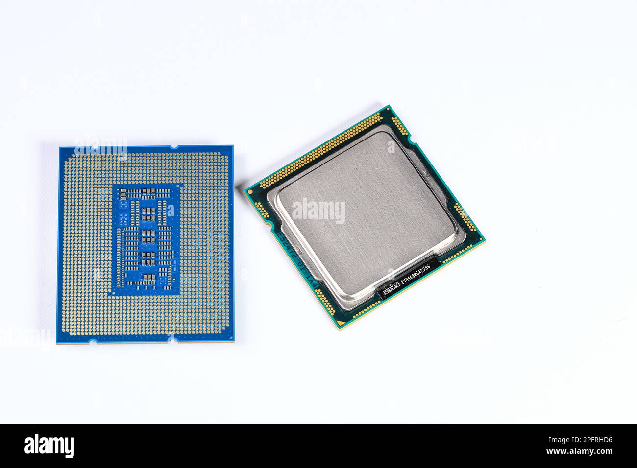 Cpu Central Processing Unit Computer Processor Top And Bottom Side Socket Contact Stock