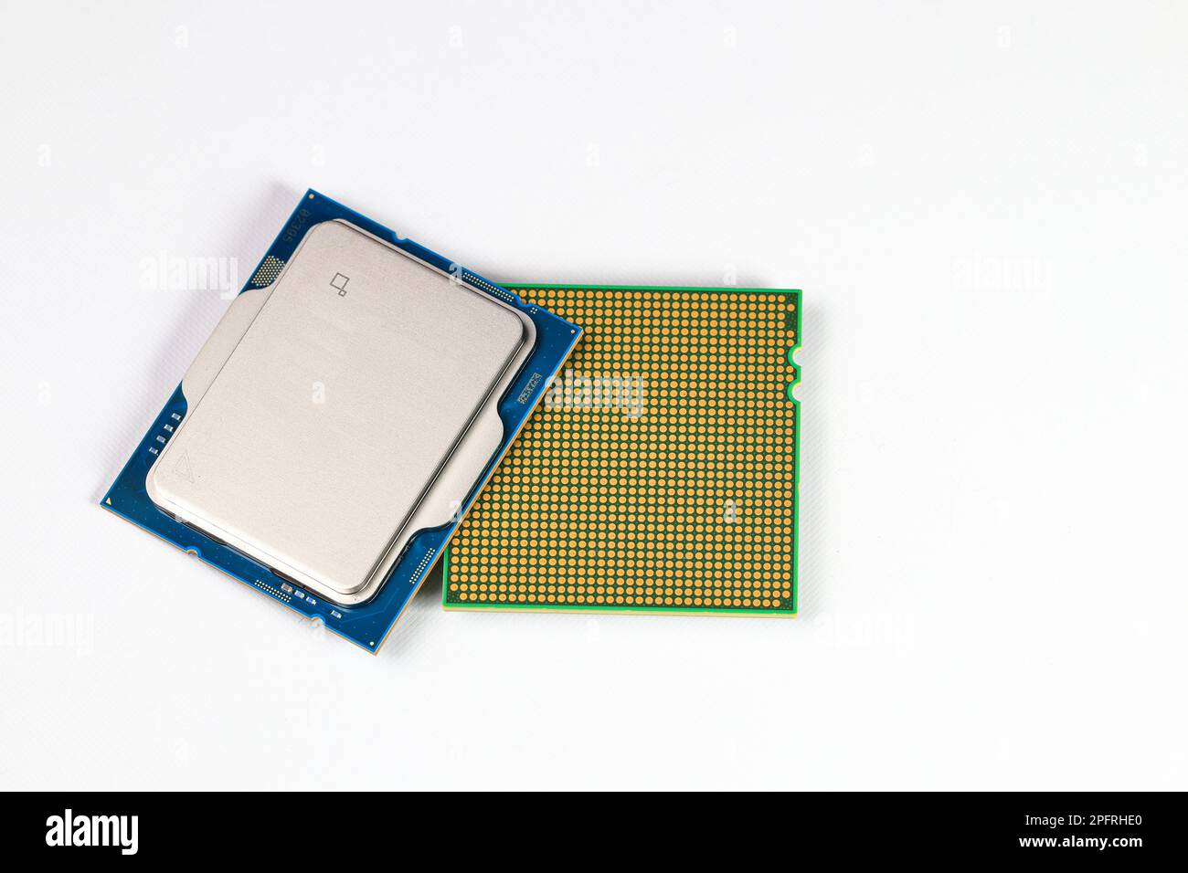 Cpu Central Processing Unit Computer Processor Top And Bottom Side Socket Contact Stock