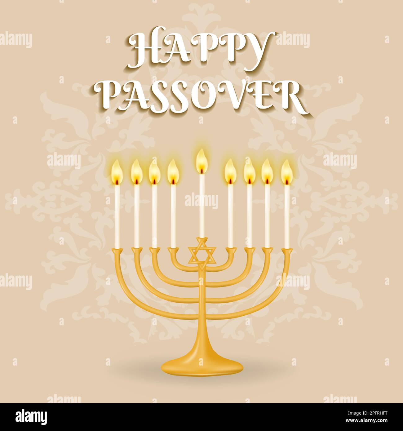 Passover holiday. Stunning background featuring the menorah and star of David set against a ...