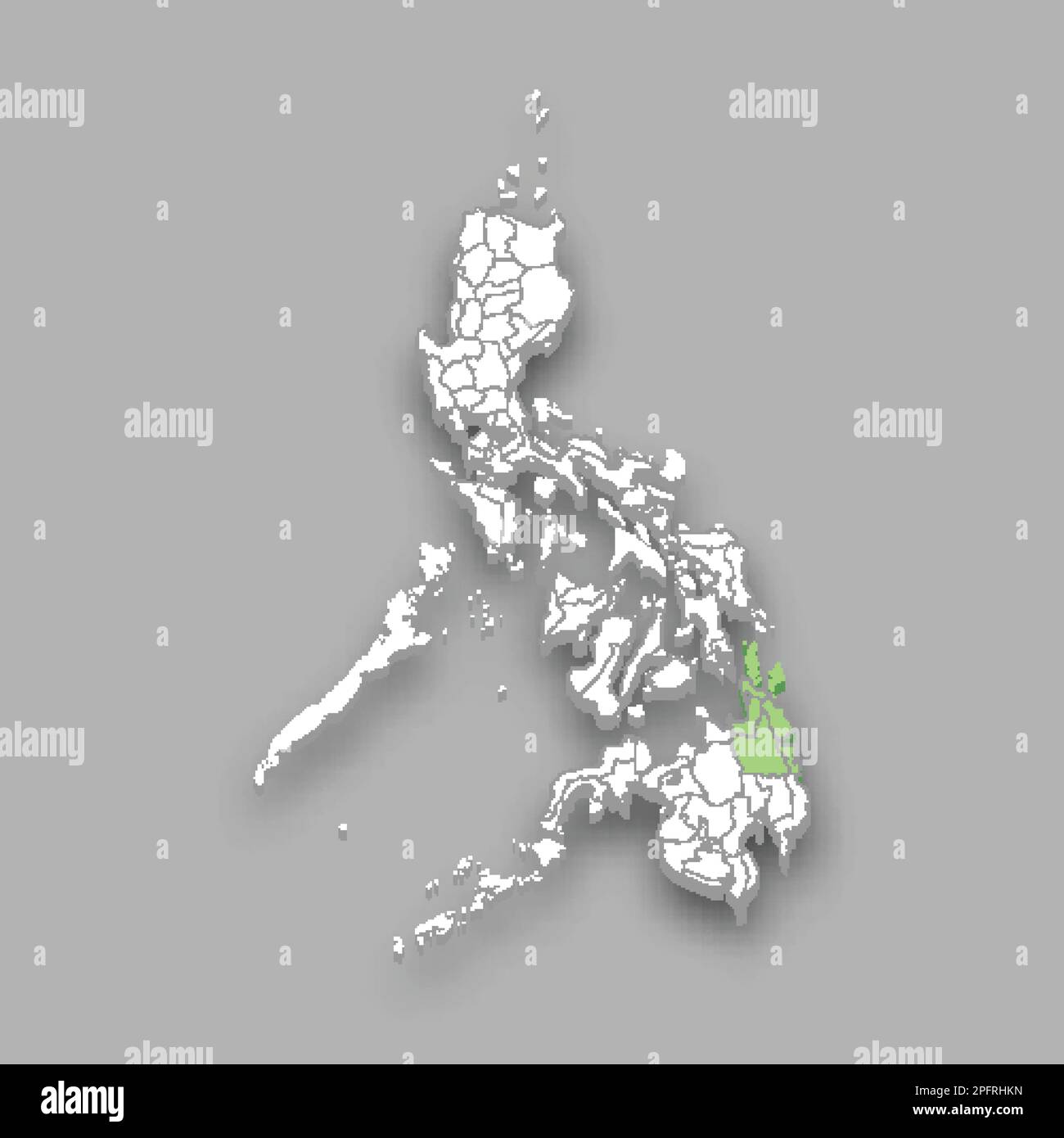 Caraga region location within Philippines 3d isometric map Stock Vector ...