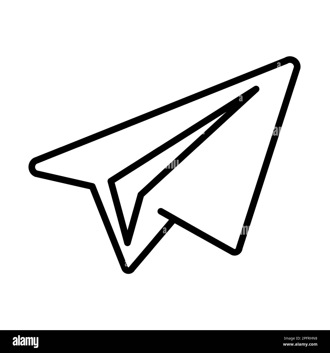 Telegram line icon social media icon White paper plane on blue ...