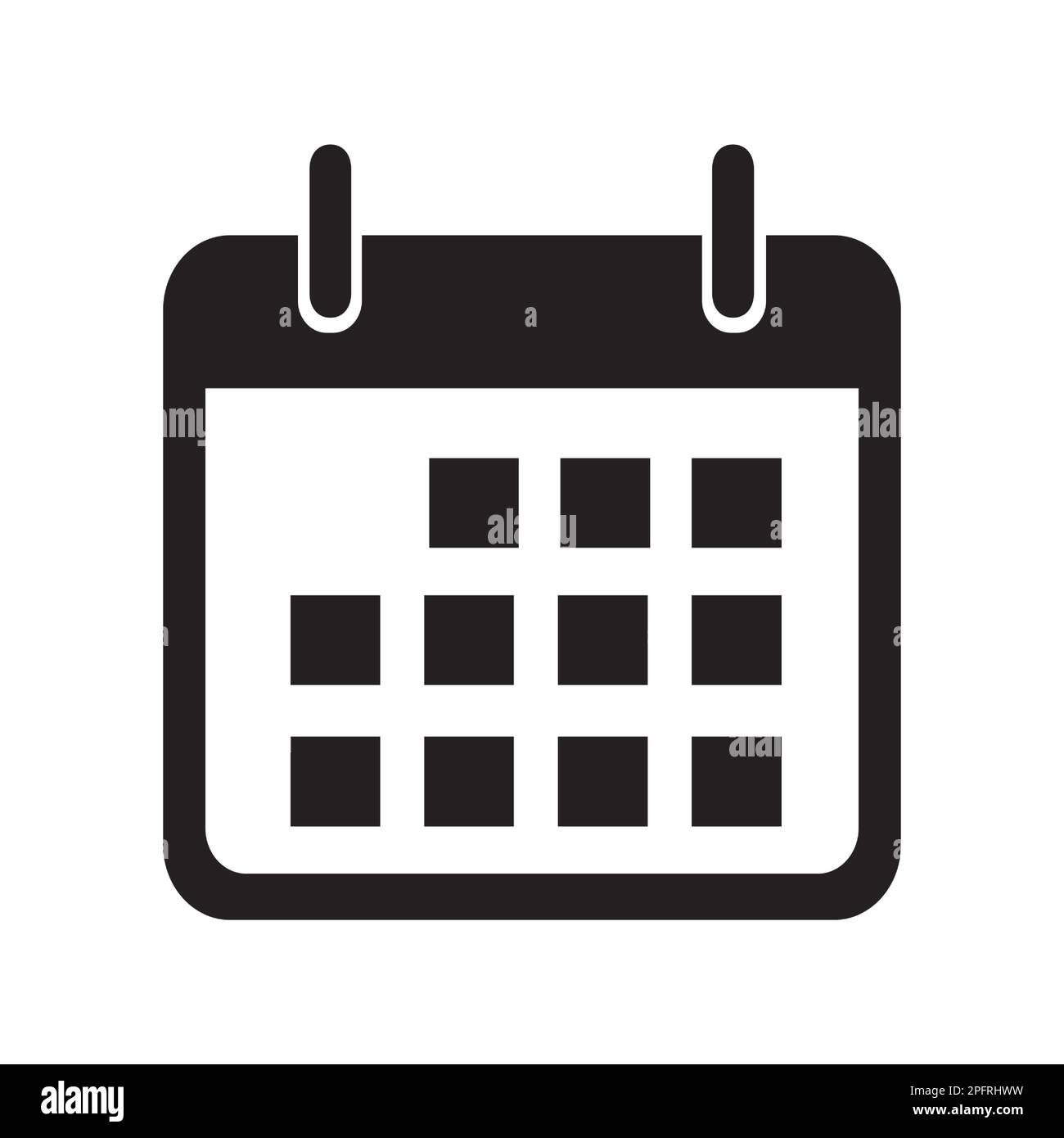 Calendar icon silhouette in abstract style. Reminder, schedule line ...