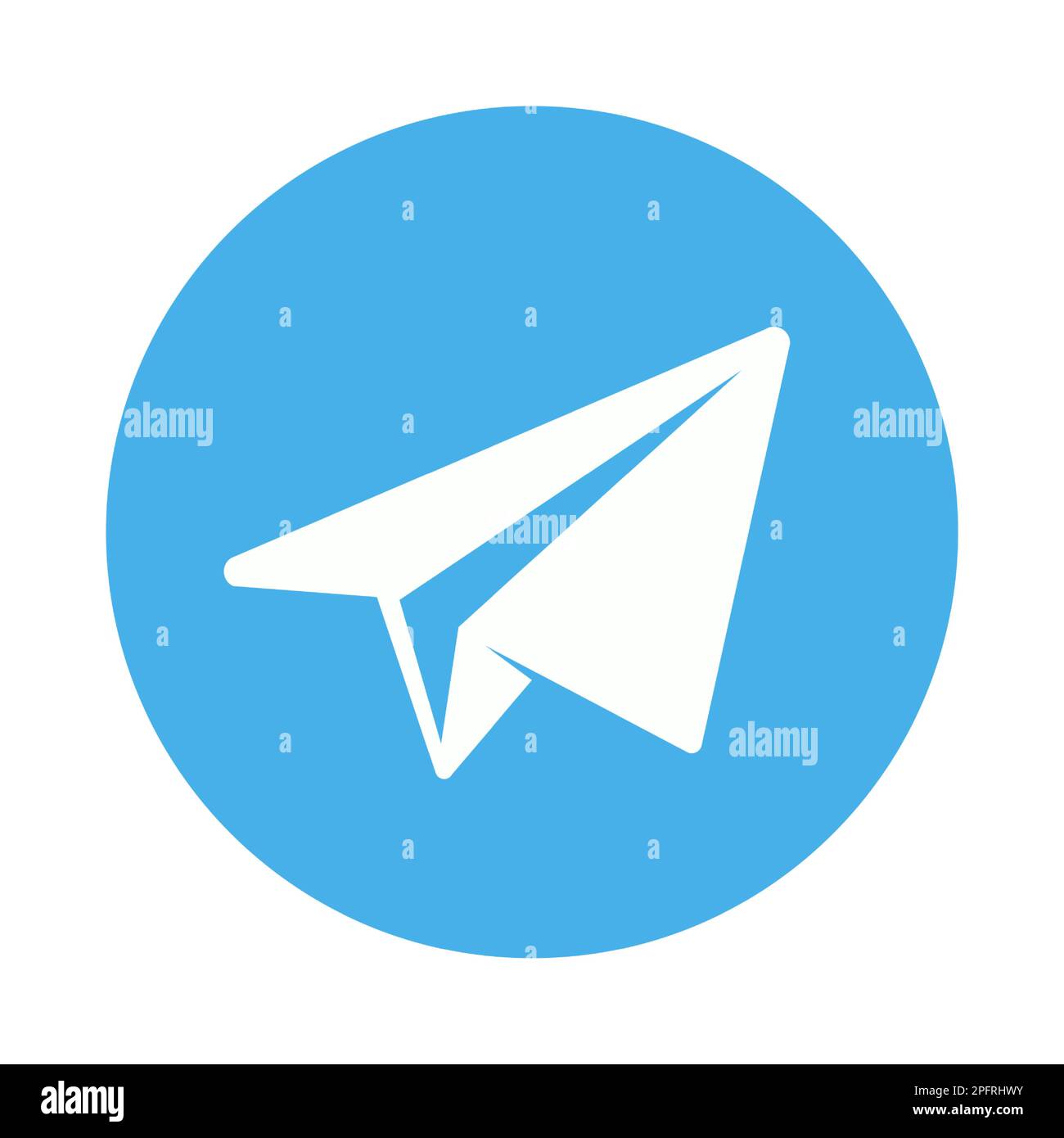 Telegram icon social media icon White paper plane on blue background ...