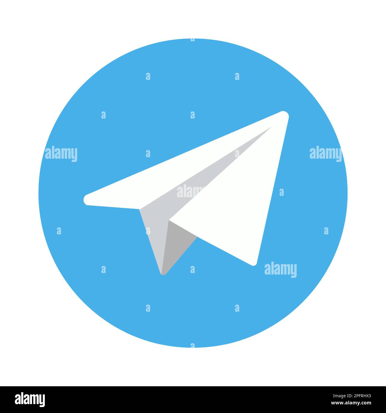 Telegram icon social media icon White paper plane on blue background ...