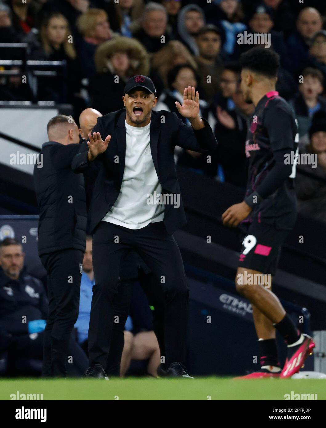 Burnley manager Vincent Kompany on the touchline during the Emirates FA ...