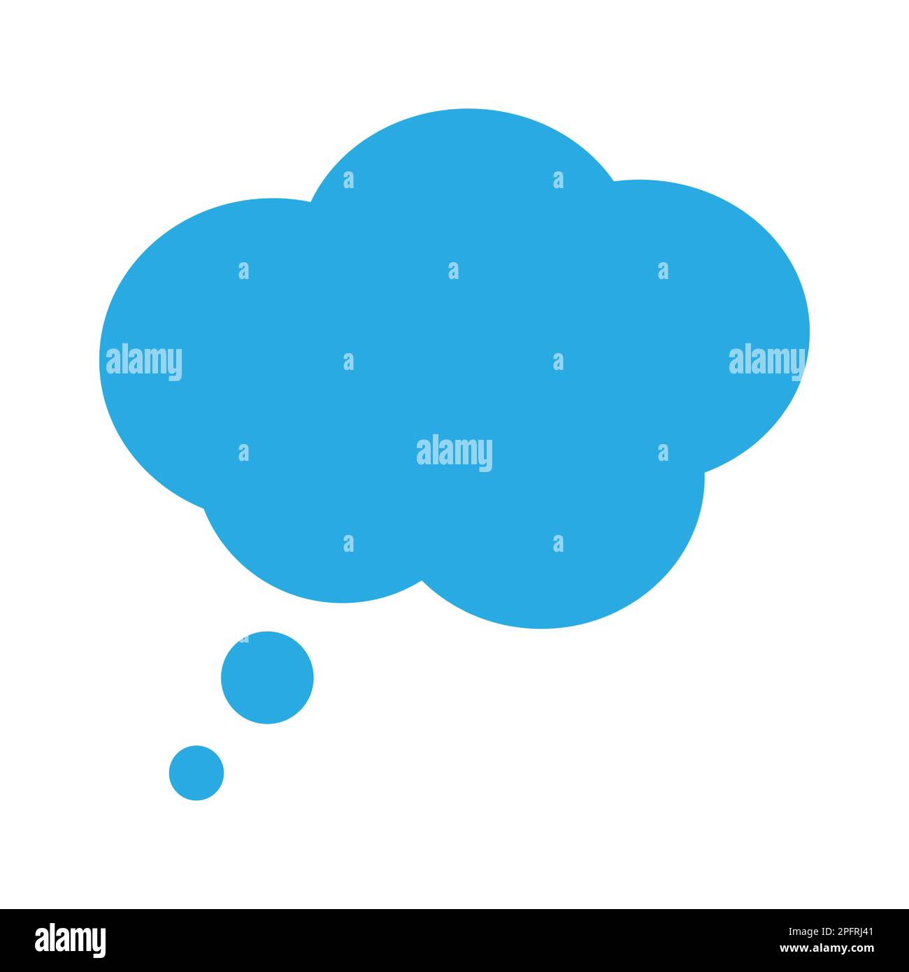 Trendy think bubble in flat style. Cloud line art. vector Stock Vector ...