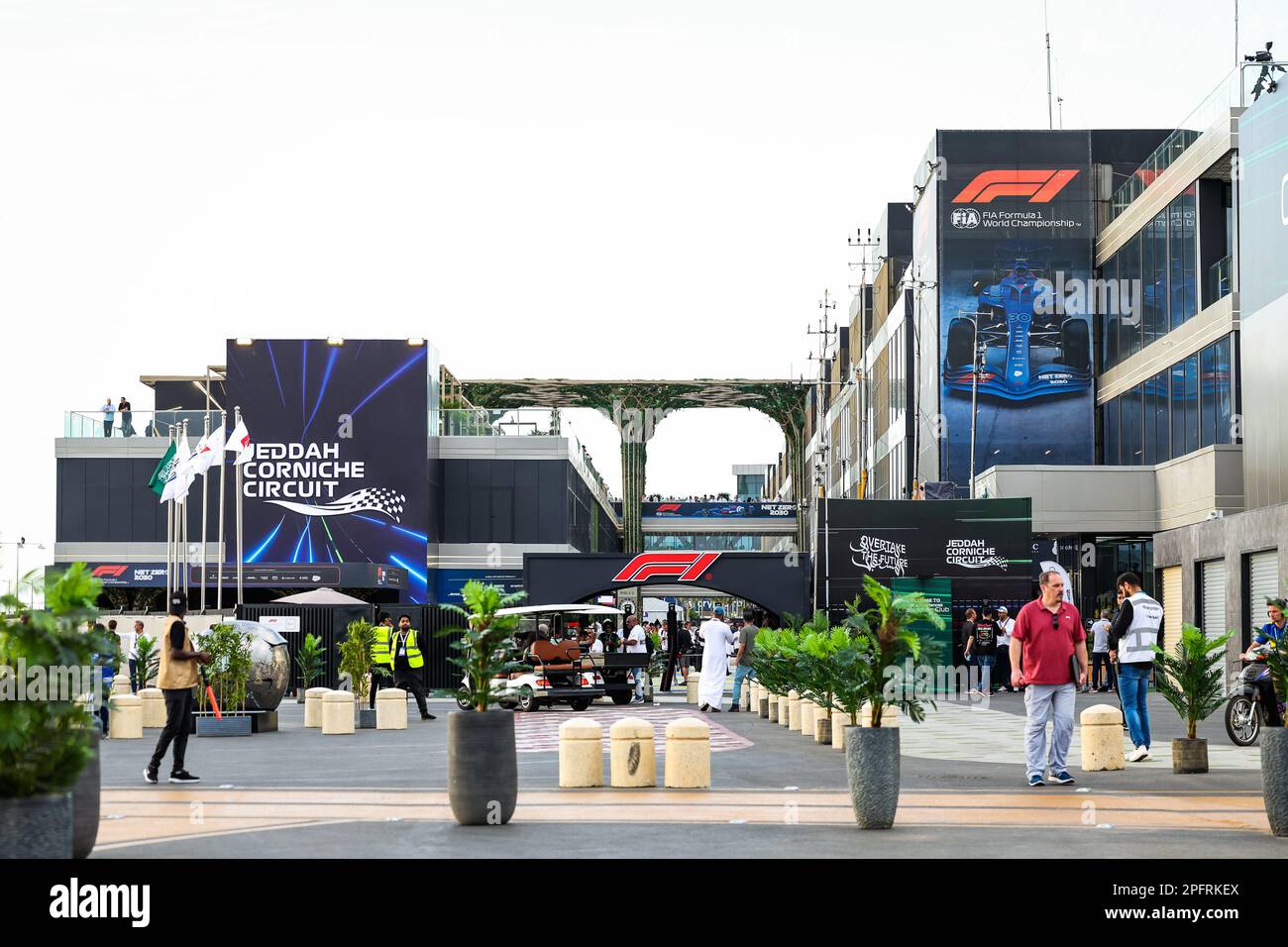 The paddock during the Formula 1 STC Saudi Arabian Grand Prix 2023, 2nd ...