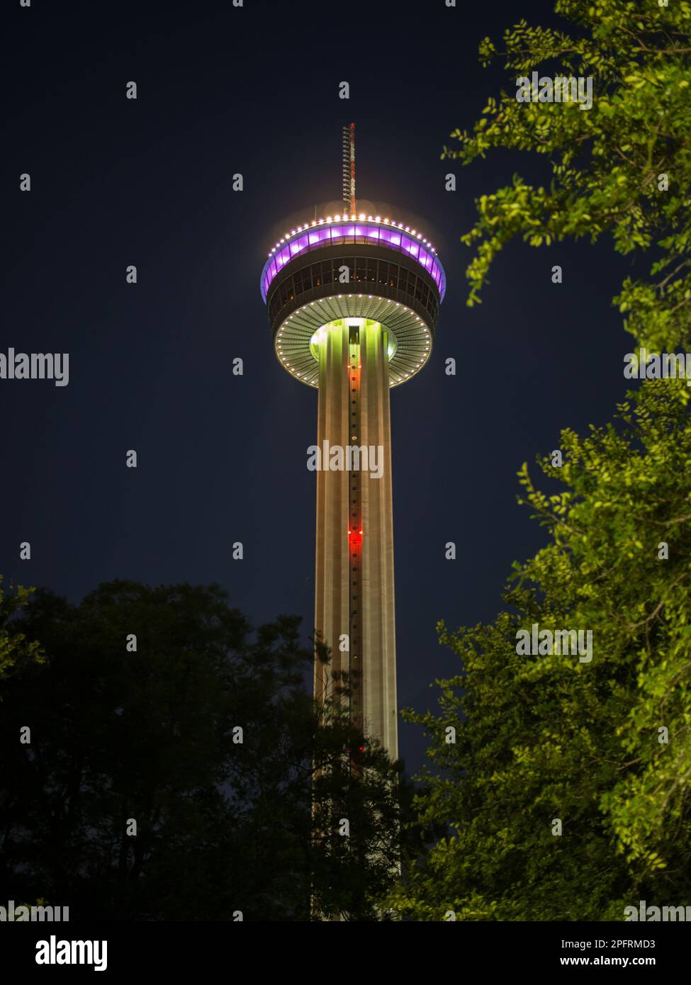 This spectacular photograph showcases the Tower of the Americas in San ...